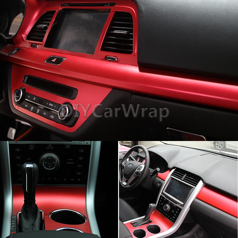 Rood Metallic Matt Vinyl wrap Auto Wrap Met Luchtbel Gratis Chrome Red ...