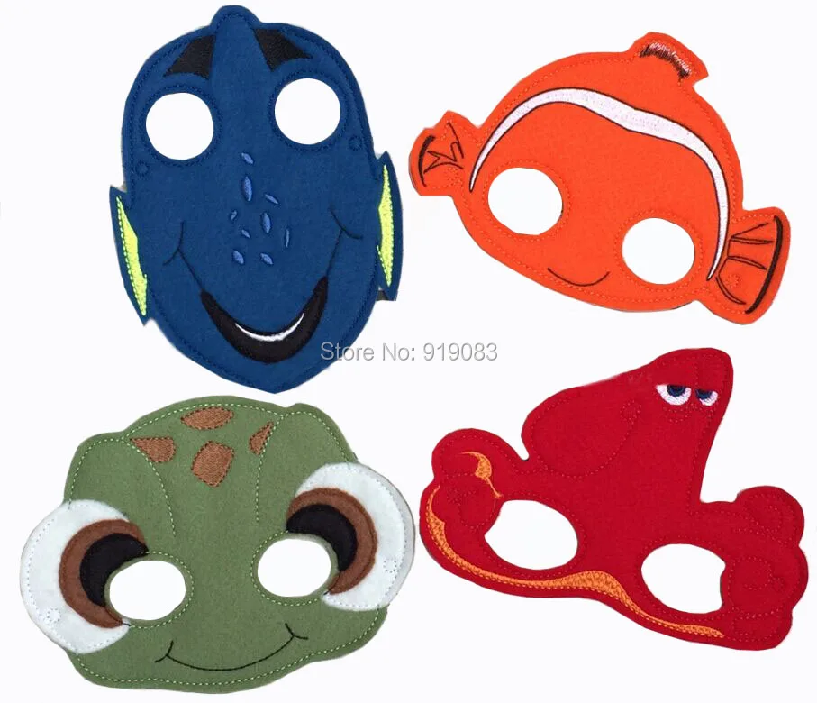 7" Finding Nemo Dory Inspired Felt Embroideried patch Mask Children ...