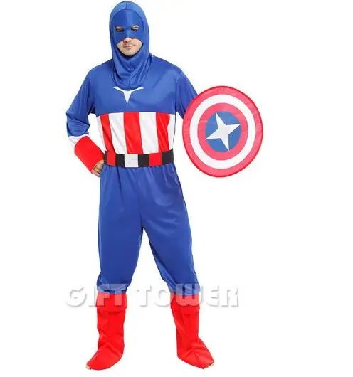 Men's Halloween Costumes Captain America Costume Cosplay America ...