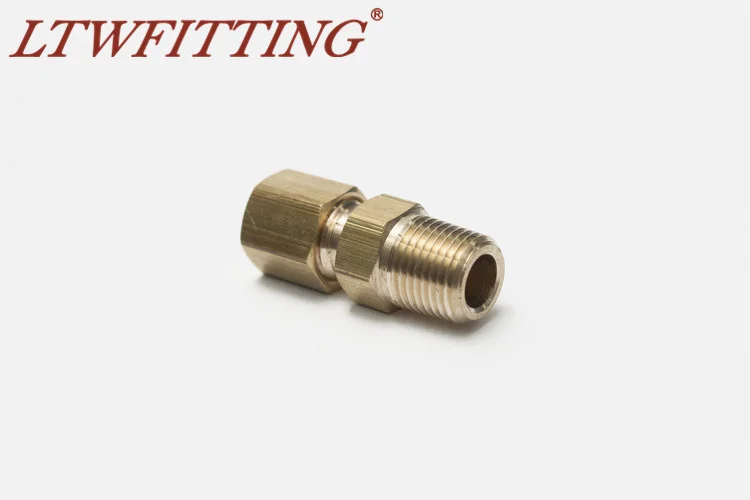 LTWFITTING Brass 3/16" OD x 1/8" Male NPT Compression Connector Fitting ...