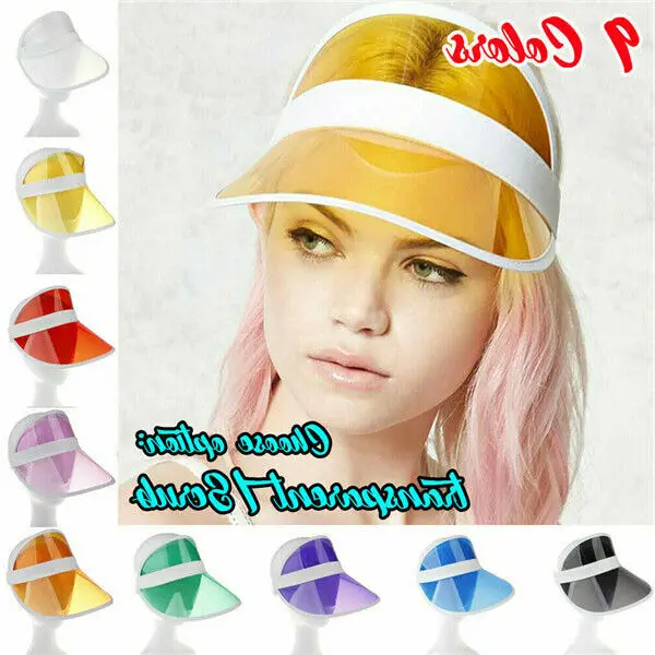 Sombrero de PVC para hombre y mujer, visera para el sol, tenis, Golf, protector solar ...