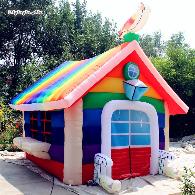 4m*4m Lovely Colorful Small House Advertising Inflatable Rainbow Tent ...