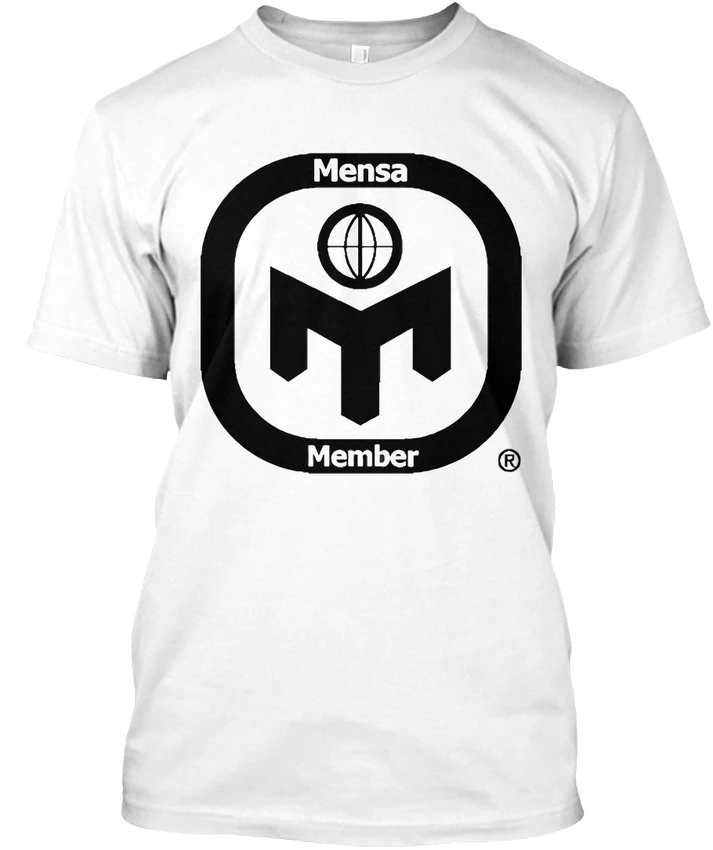 Mensa Member Popular Tagless Tee T Shirt-in T-Shirts from Men's ...