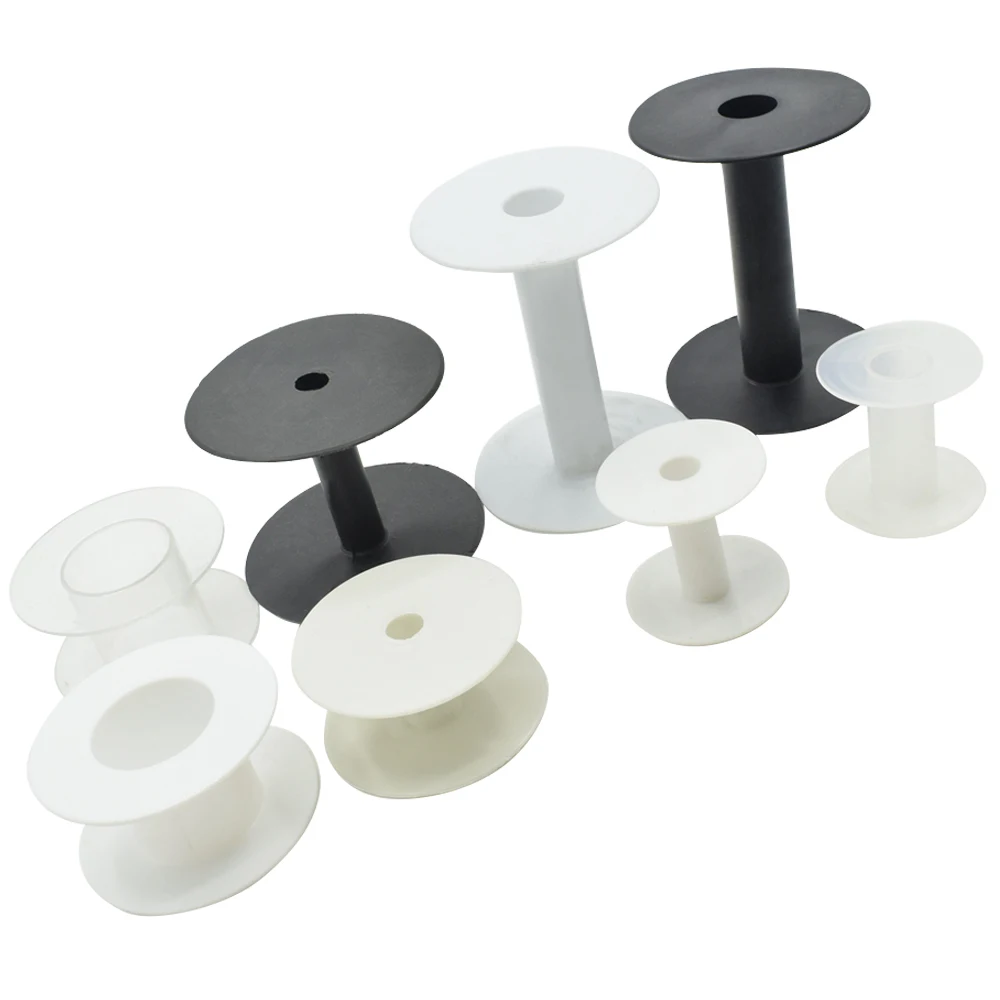 2pcs/lot White Black Transparent Plastic Empty Wire Spools Bobbins ...