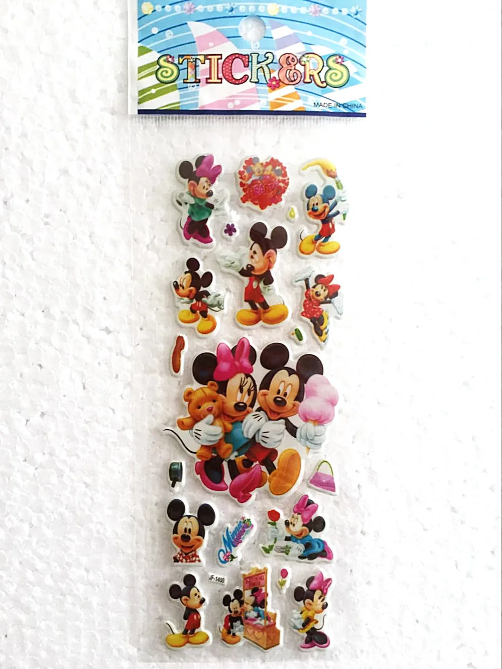 18 sheets Cartoon Mickey Mouse Bubble stickers Minnie wall stickers for ...