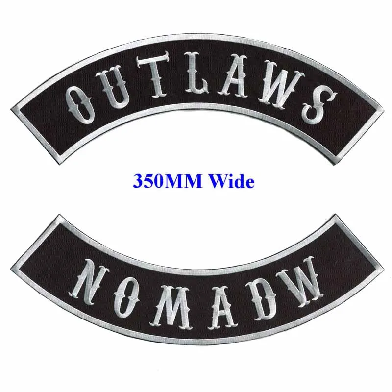 OUTLAWS-NOMADW-rocker-patch-for-full-back-embroidery-patch-350MM-wide ...