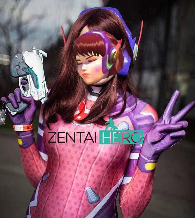 3D Printed D.VA White Rabbit Cosplay Costume Zentai Game Costume dva ...