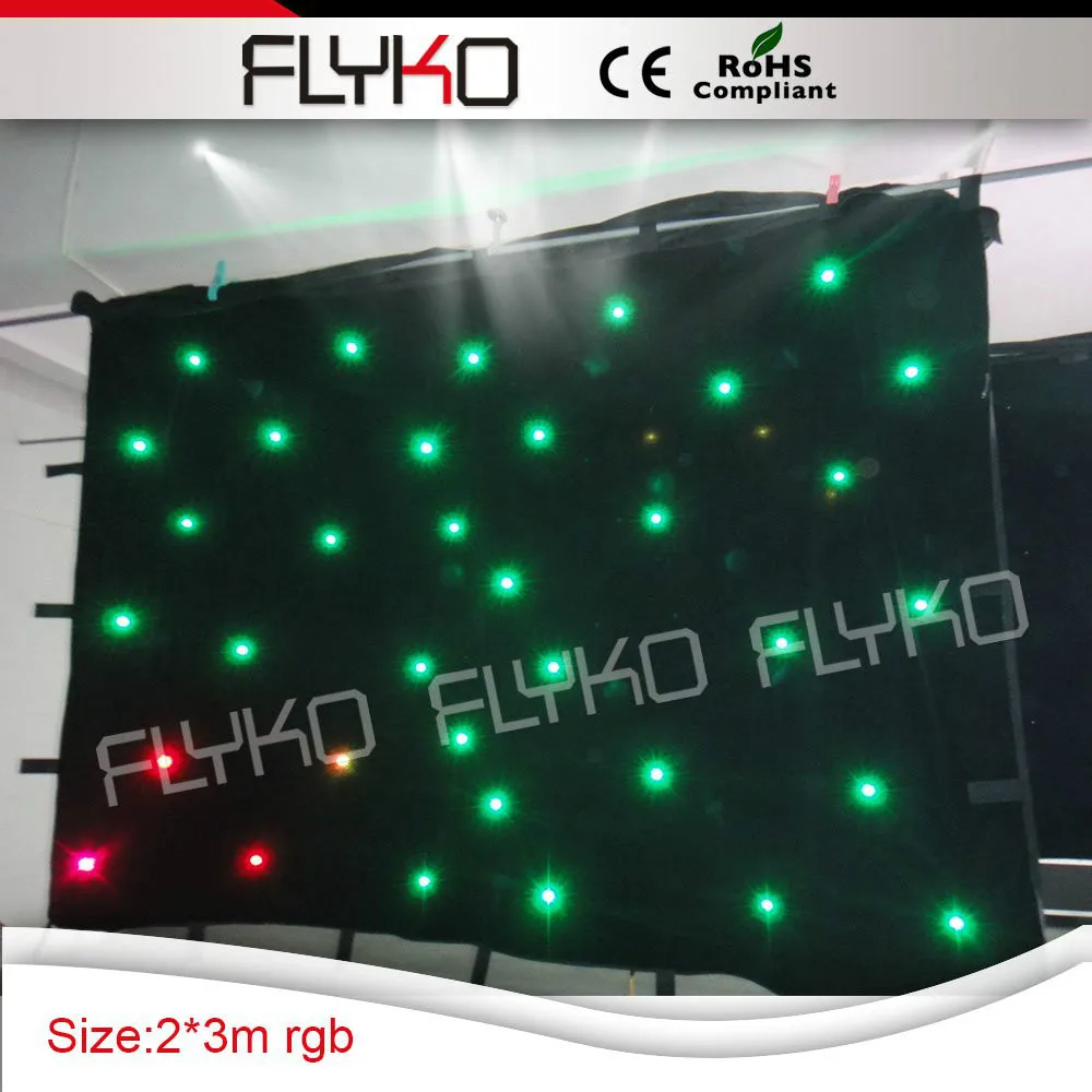 2mx3m Led Star Curtain for Nightclub Stage Weddinga Backdrops Led Star ...