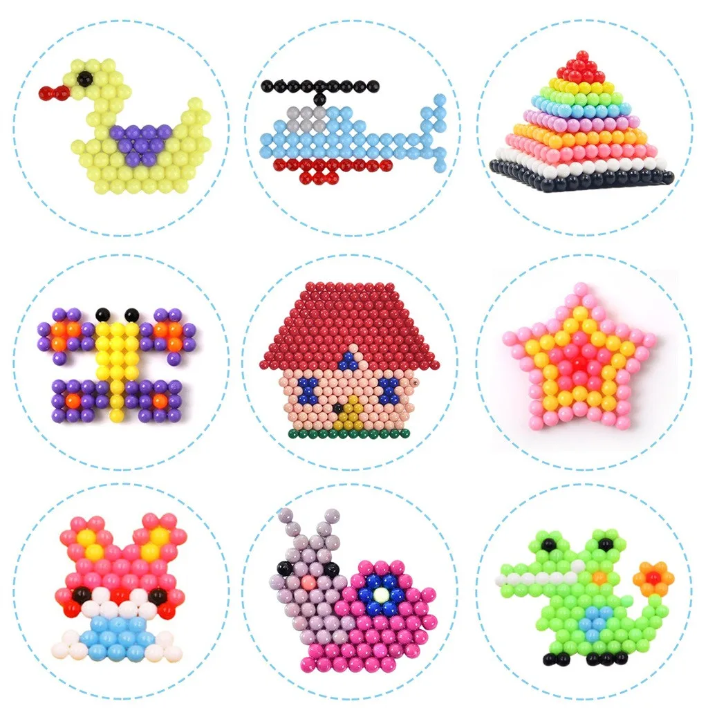 Kids Craft DIY Water Mist Magic Bead Kits Fuse Beads for Beginners ...