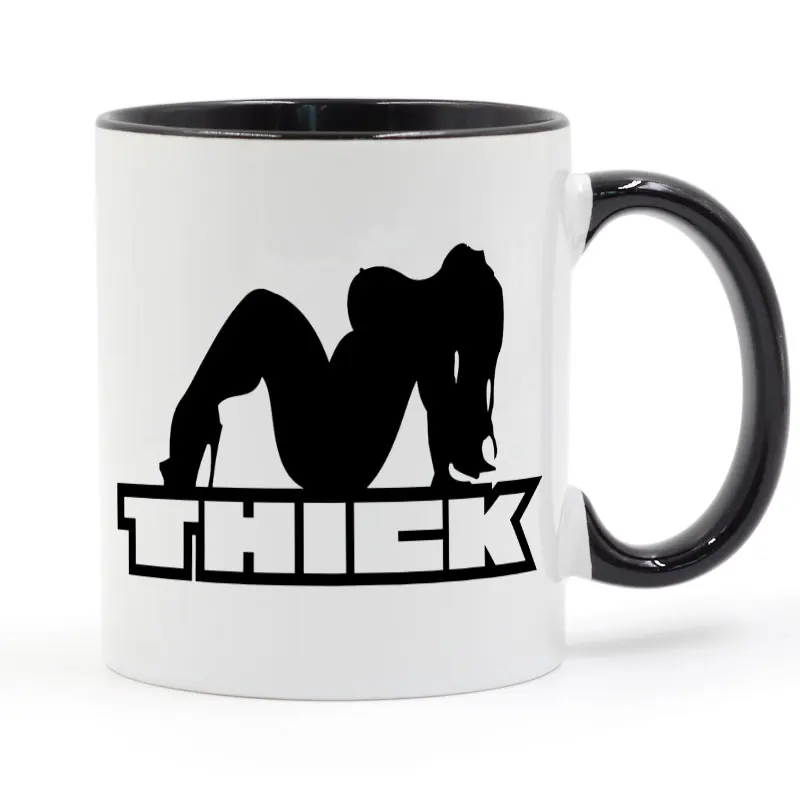Thick Chick Sexy Fat Girl Mug Coffee Milk Ceramic Cup Creative Diy