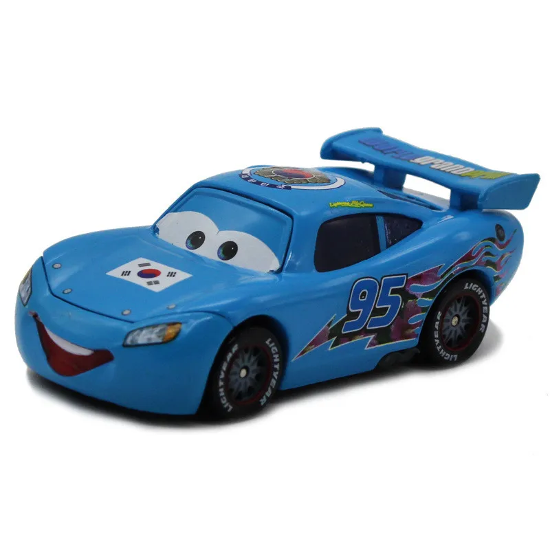 Diecast Metal Toy No.95 Blue Korea Alloy Racing Car Disney Pixar Cars ...