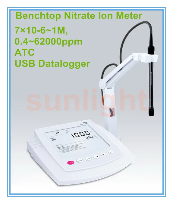 Benchtop Nitrate Ion Meter With Usb Datalogger 7*10-6~1m, 0.4~62000ppm ...
