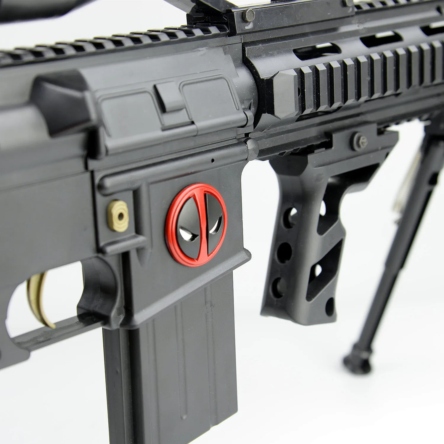 3D Metal Deadpool Emblem Decal Sticker for Magwell Tacticl AR15 M4 M16 ...