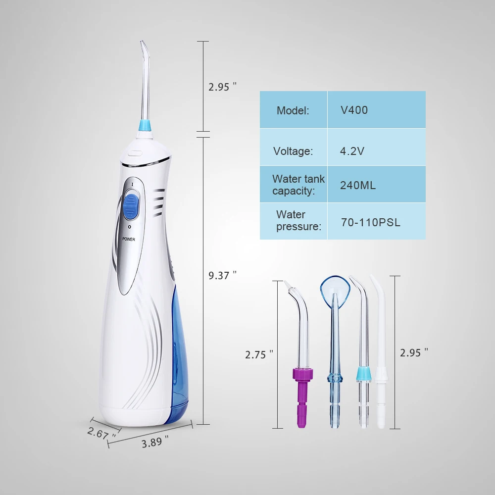 Портативный Электрический водный ирригатор V400 для полости рта 240 мл ...