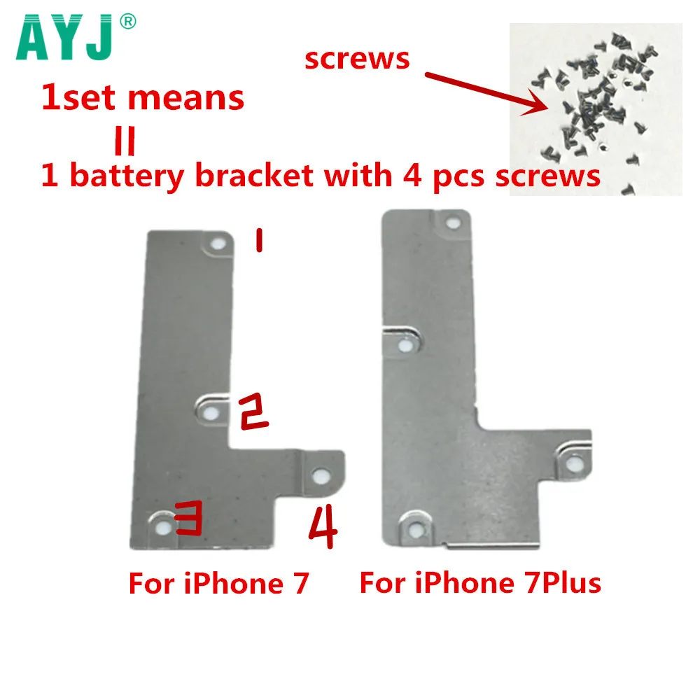100 Set/lot Battery Clip Metal Bracket Connector Holder For Iphone 7 7g ...