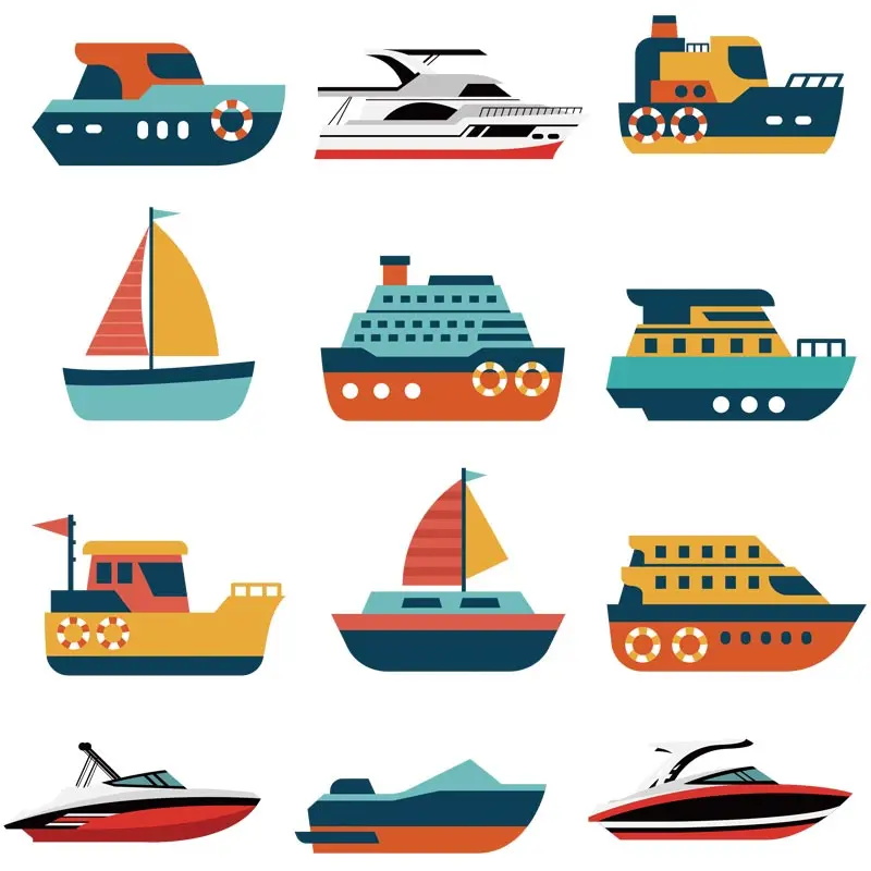 Colorful New Design Boat Patch 1pcs/Lot Set Of Iron On Patches Kids T ...