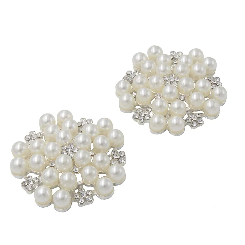 Botões decorativos de pérolas e strass de 30mm, botões artesanais de ...