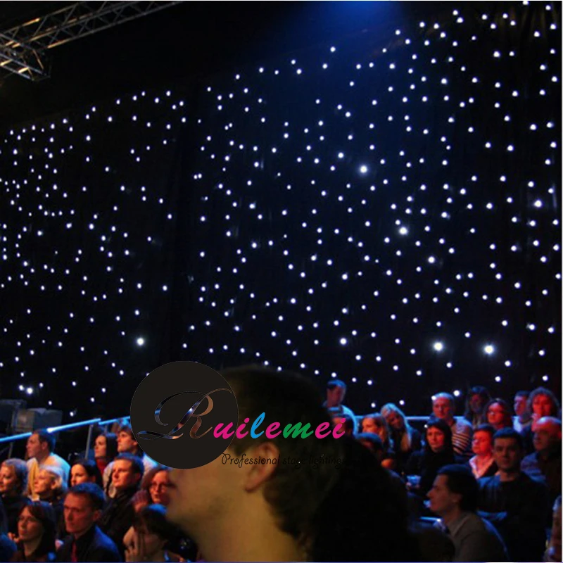 Free Shipping 2Mx5M/5Mx2M Led Star Curtain Super Bright White Color Led ...