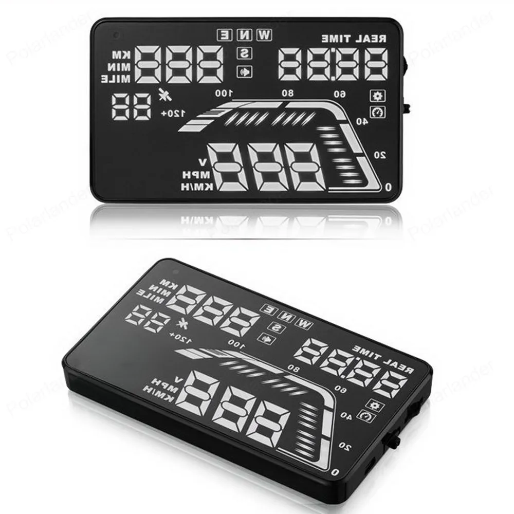 Overspeed Warning Multi color car head up display with GPS Windshield ...