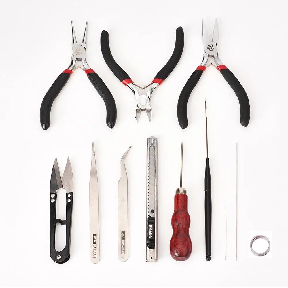 1 Set Diy Jewelry Tool Sets With Plies And Scissor And Pins For Diy