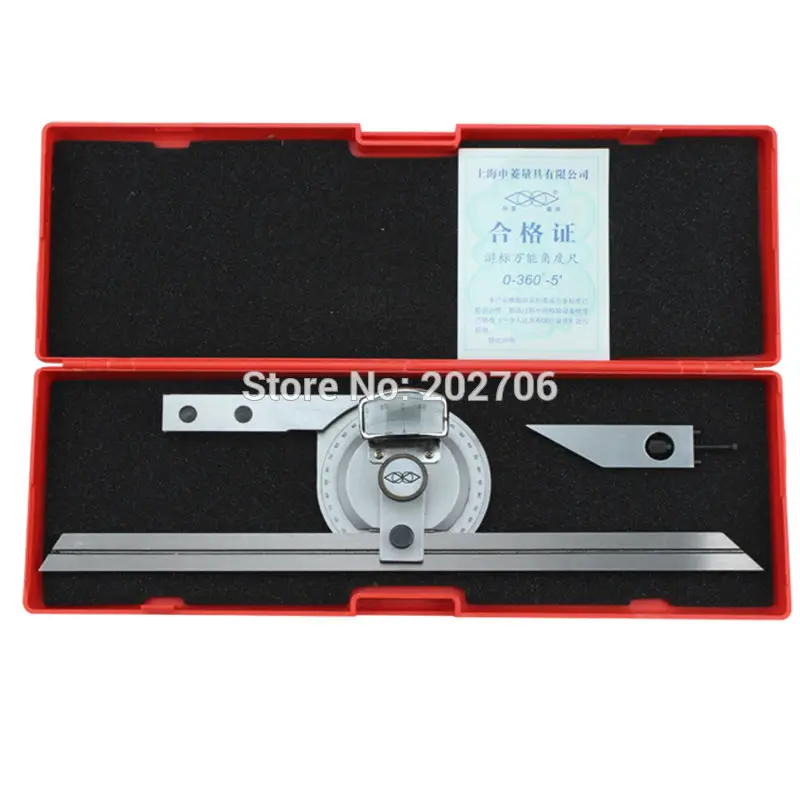 360-Degree-Universal-Bevel-Protractor-with-300mm-Blades-angle-ruler-w ...