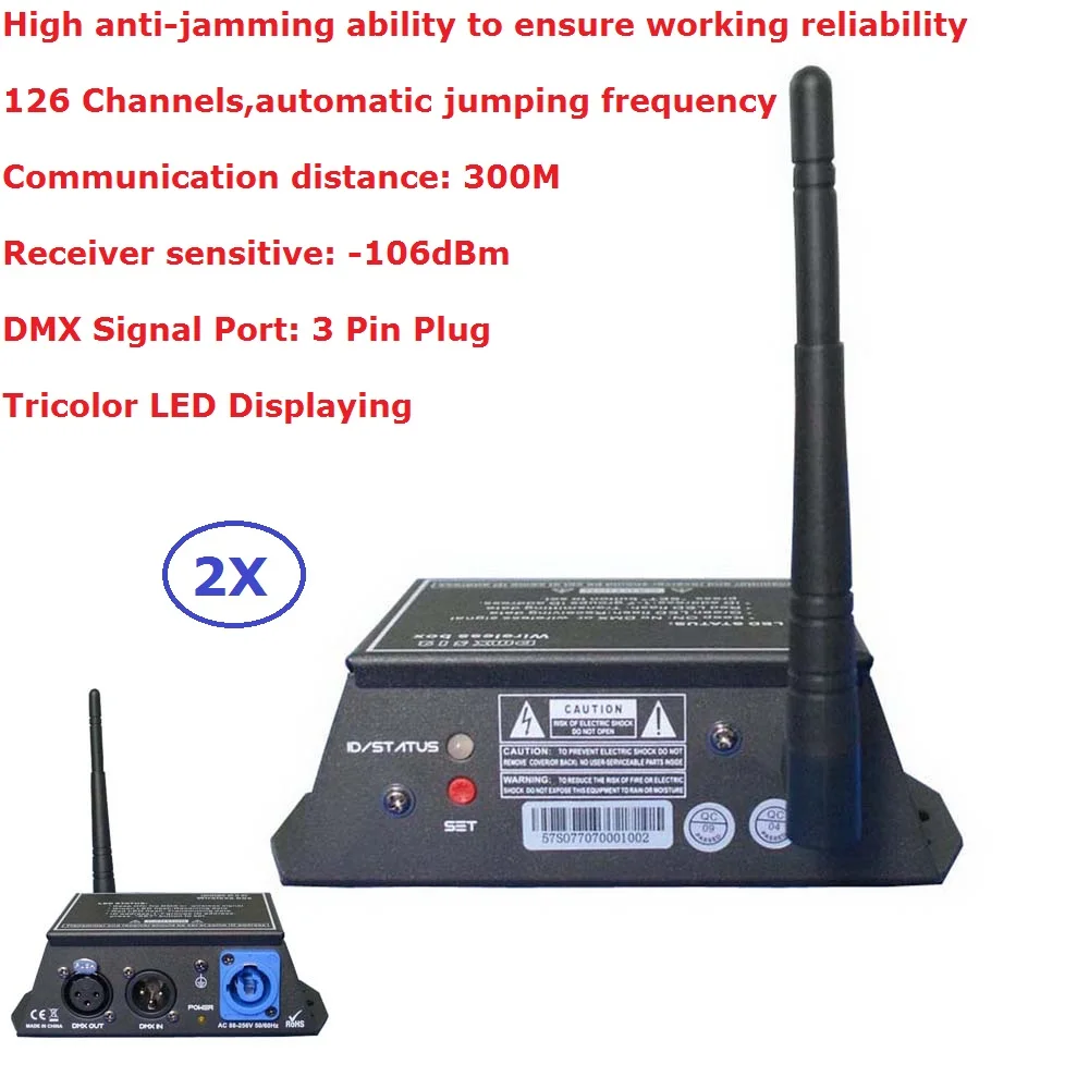 Transmitter And Receiver Wireless DMX System - 1 Transmitter & 3 ...