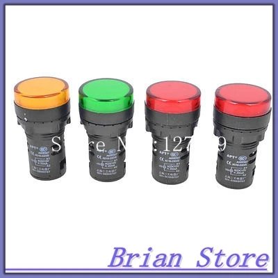 AC DC 12V 20mA Electrical Indicator Fault Signal LED Pilot Light 4 ...
