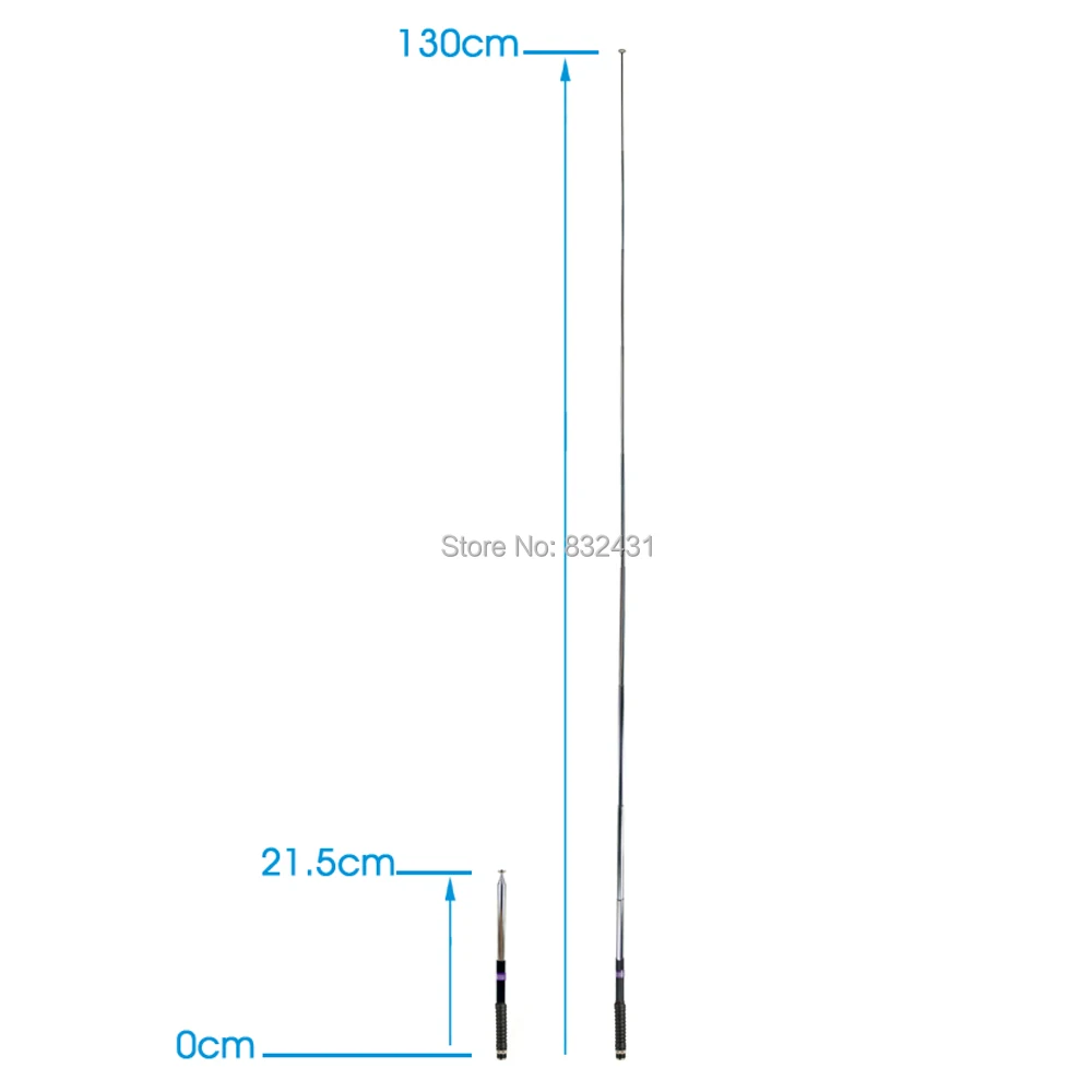 Телескопическая антенна FP10120 SMA Male VHF 136-174MHz для Yaesu VX-3R FT-60R Tonfa Puxing TYT ...