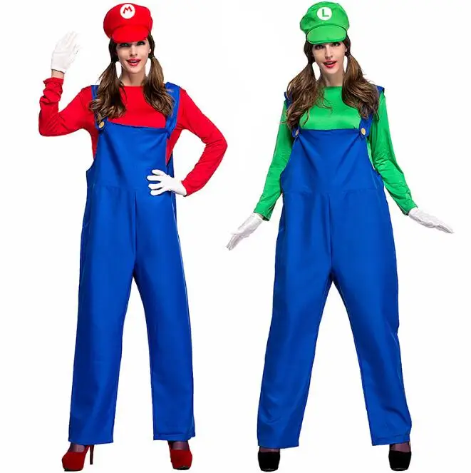 Adults Women Cosplay Super Mario Costume Halloween Super Mario Costume ...