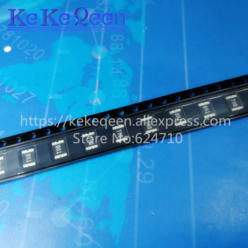 100pcs Ptc Fuse Msmd100 1812 1.1a 1100ma 8v Smt Smd Pptc Smd 1812l110 ...