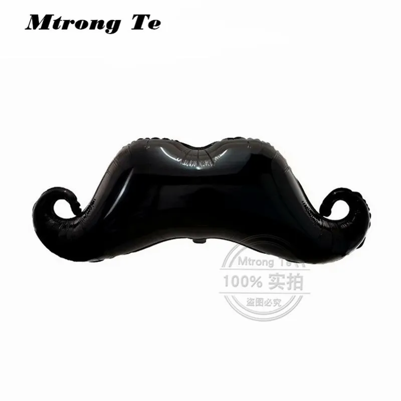 1pc Large Size Black Beard Moustache Helium Foil Balloon Birthday Party ...