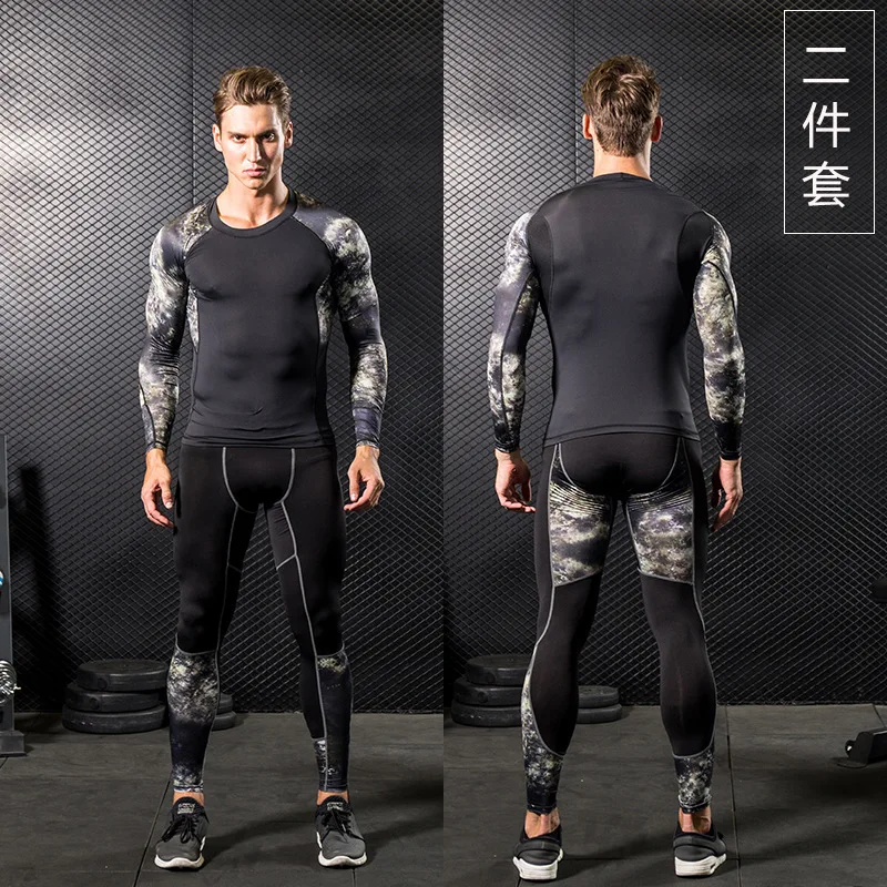 Men Gymming Compression Long Johns Fitness Winter Quick Dry Male Autumn ...