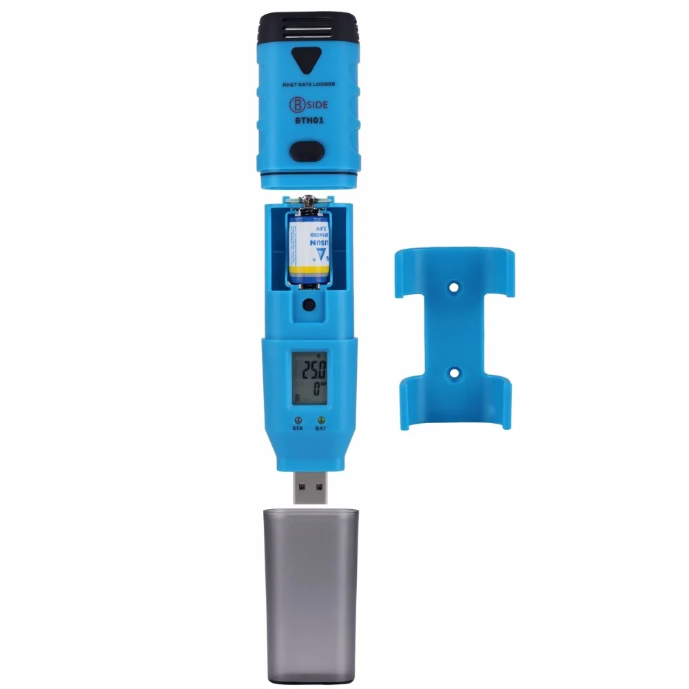 Bside BTH01 Portable Two Channel Temperature Humidity Dew Point Data Logger With usb interface ...