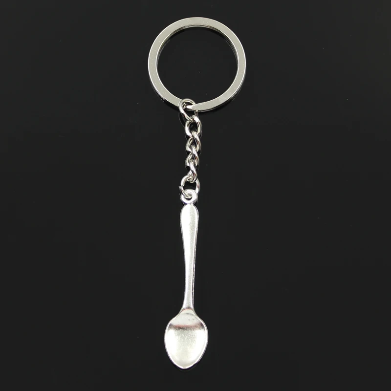 New Fashion Keychain 54x12mm Spoon Pendants DIY Men Jewelry Car Key ...