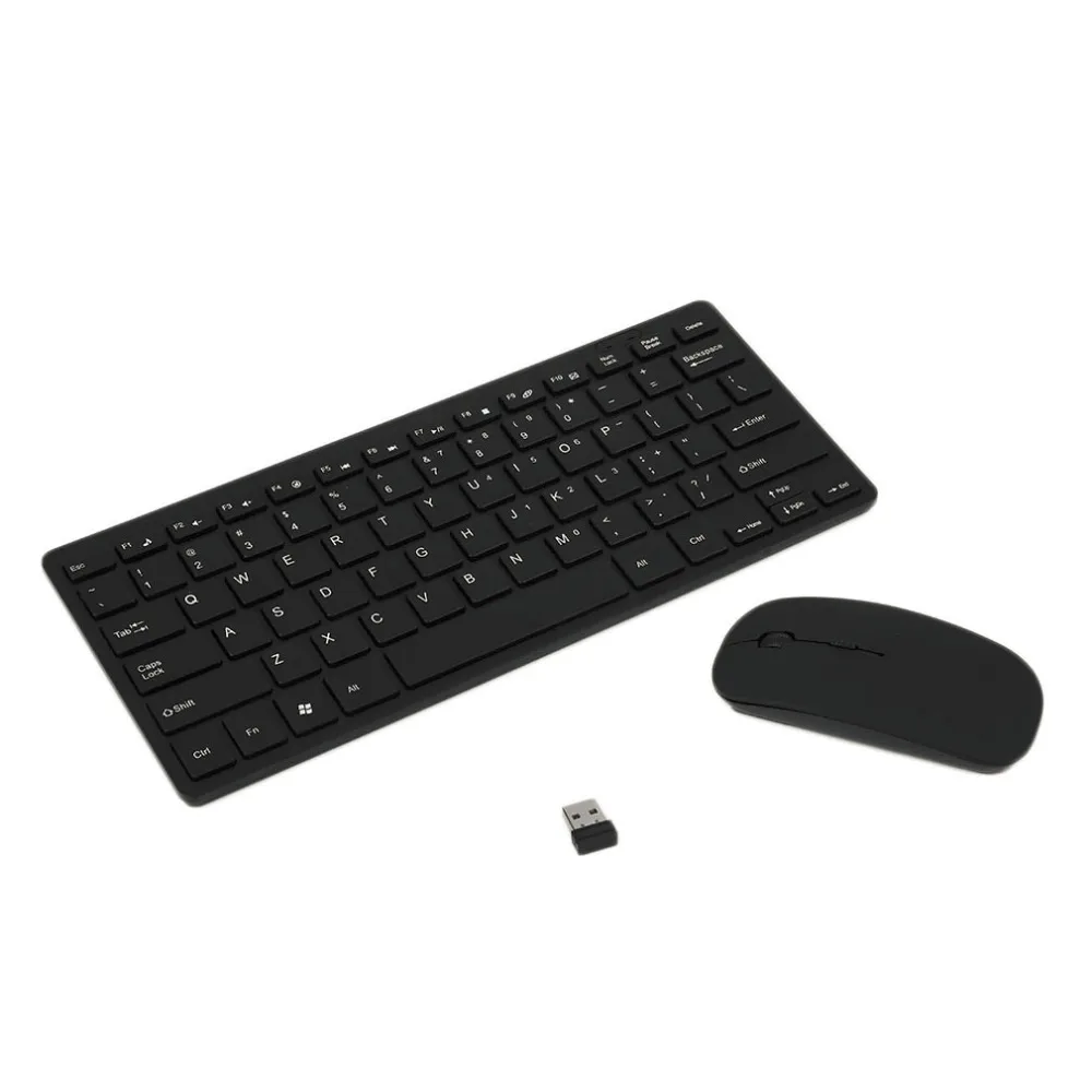 Multimedia 2.4G Wireless Micro USB Charging Mini Keyboard Mouse Combo ...