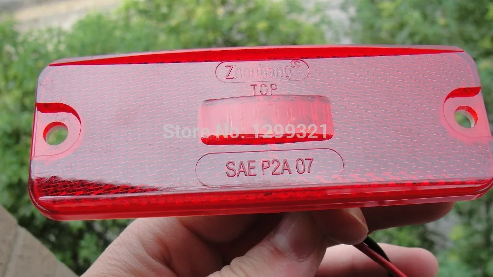 24V-4-pieces-4-Red-LED-Rectangle-Reflector-Tail-Brake-Stop-Marker-Light ...