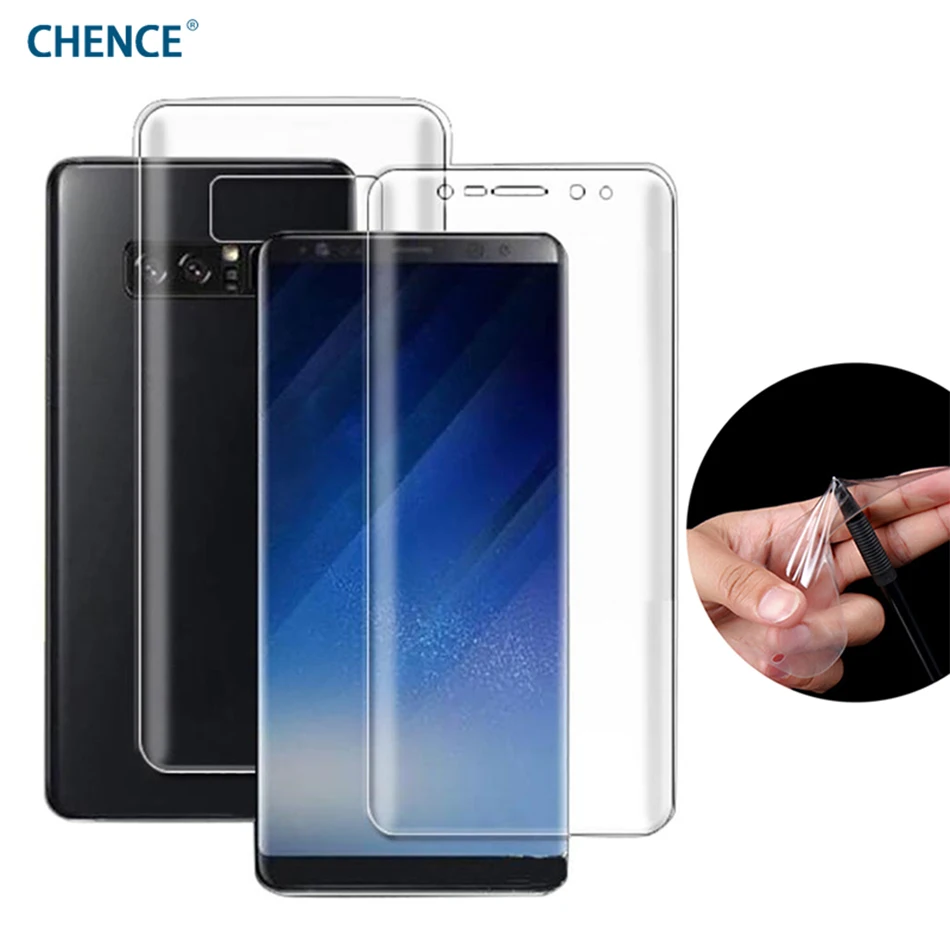 100 unids/lote 3D curva TPU cubierta completa para Samsung Nota 8 de ...