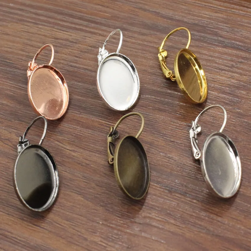 Fit 13x18mm cabochons Copper Oval Setting Bezel Blank Base Cabochon ...