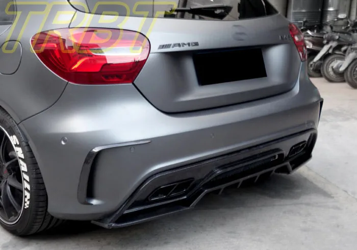 A45 AMG Carbon Fiber Rear Bumper Air Vent Trim canards Splitter A200 ...