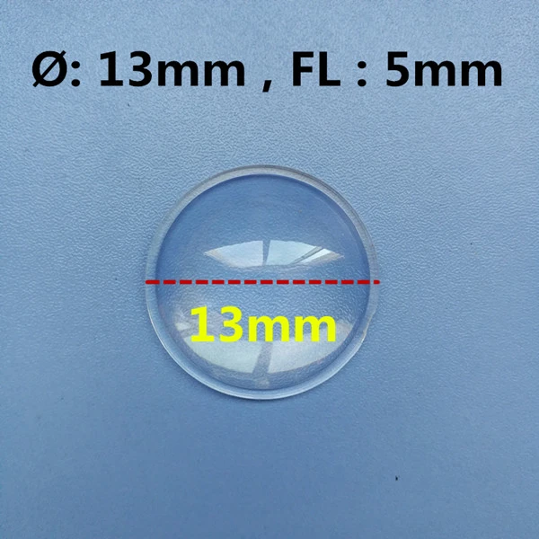 Optical Pmma Plano Convex Lens Diameter 13mm Focal Length 5mm - Lenses ...