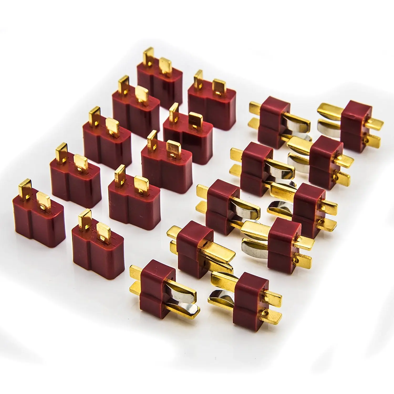 10 par * conectores de plugue eboyu t deans estilo conectores masculinos e femininos para rc ...