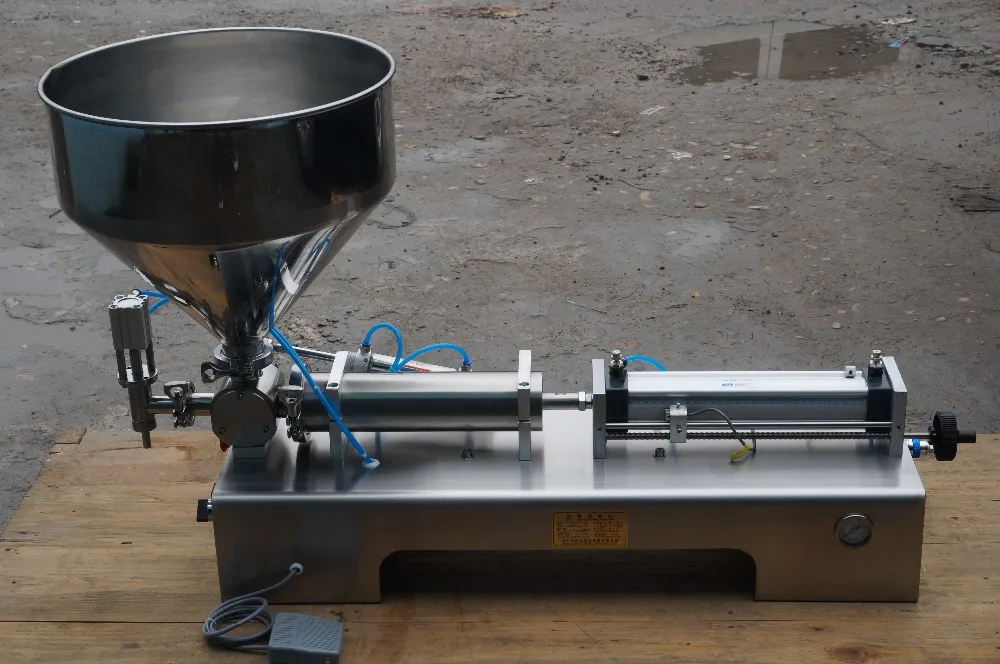Food Filling Machine Single Nozzle Paste Large Hopper Rotary Valve ...