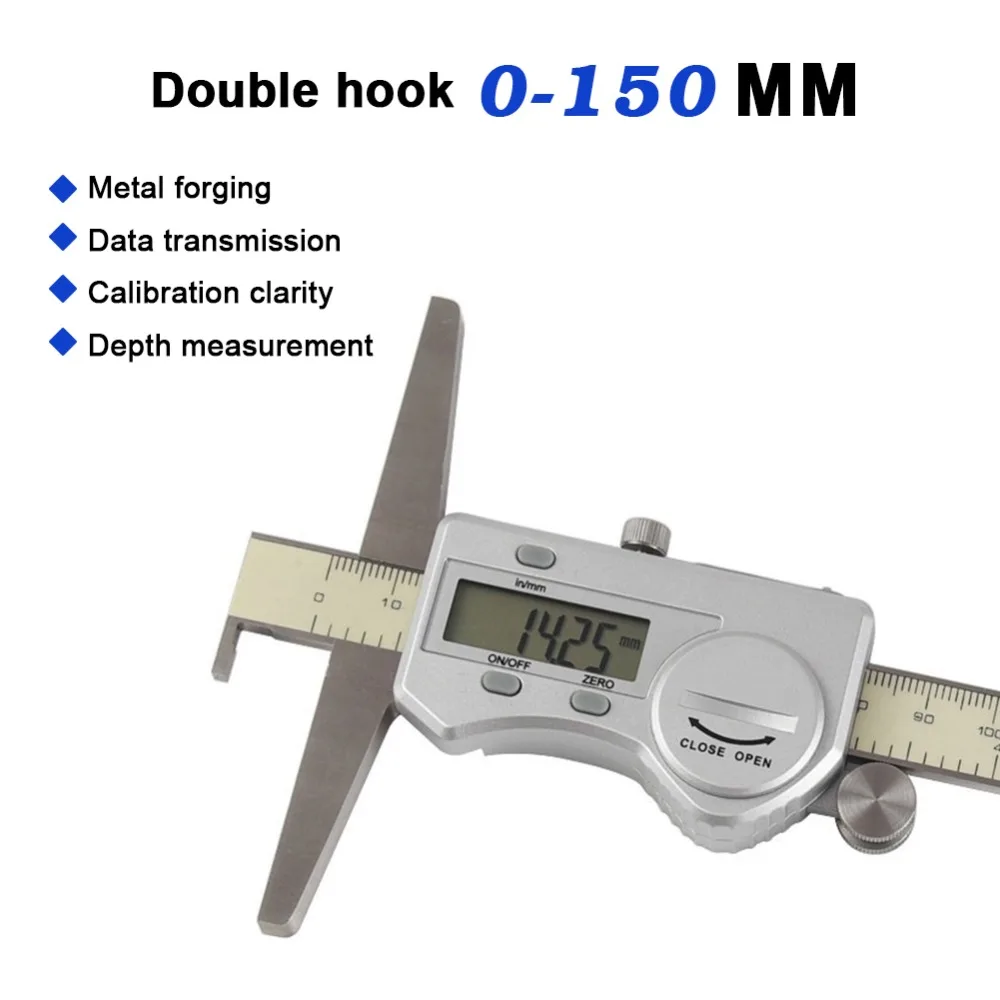 Digital Vernier Caliper Micrometer Single Hook 150-300mm Electronic LCD ...
