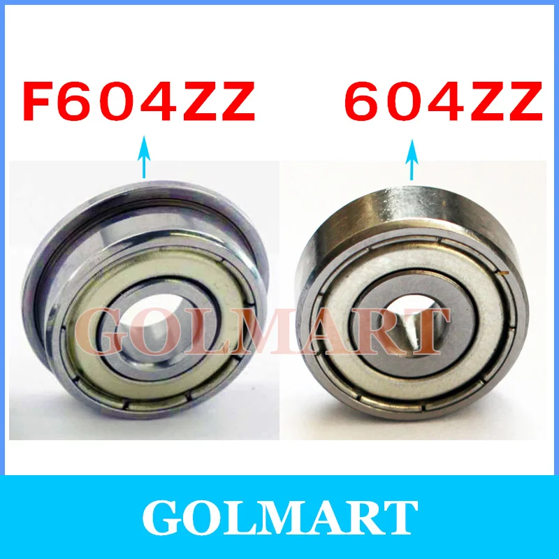 3 개/몫 4x12x4mm F604ZZ 플랜지 베어링 604ZZ 604Z 604 2Z S604ZZ 스테인레스 스틸 볼 베어링 ...
