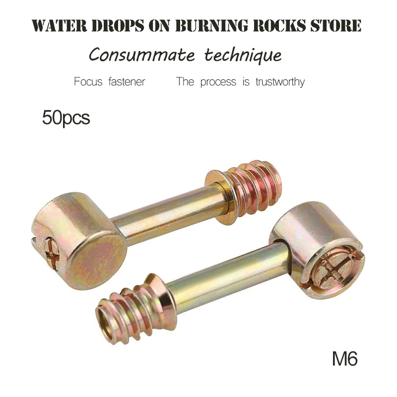 M6 Galvanized Steel Eccentric Nut Connector Screw Assembly Screw Nut ...