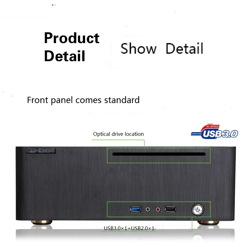 Aliexpress.com : Buy Black All Aluminum shell ITX Desktop computer case ...