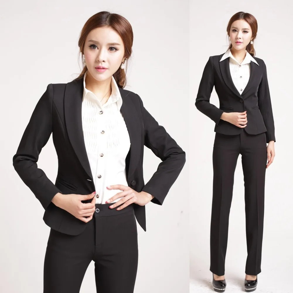 New-2015-Spring-Formal-Pant-Suits-Women-Trousers-Suits-Blazer-Sets-OL ...