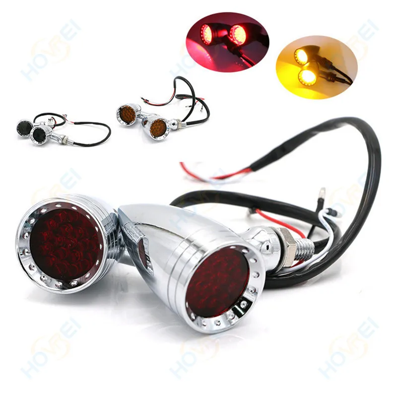2pcs-Vintage-Motorcycle-chrome-retro-bullet-LED-Turn-Signal-brake ...