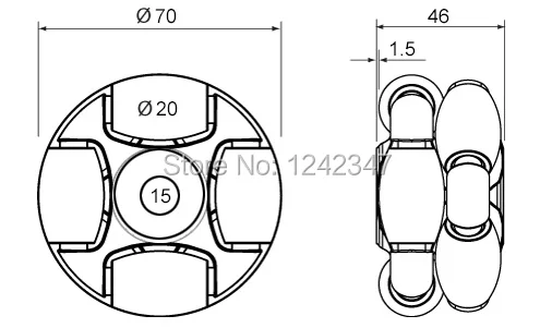 Couleur Alésage rond Roue Robot de transfert en plastique Double couche ...