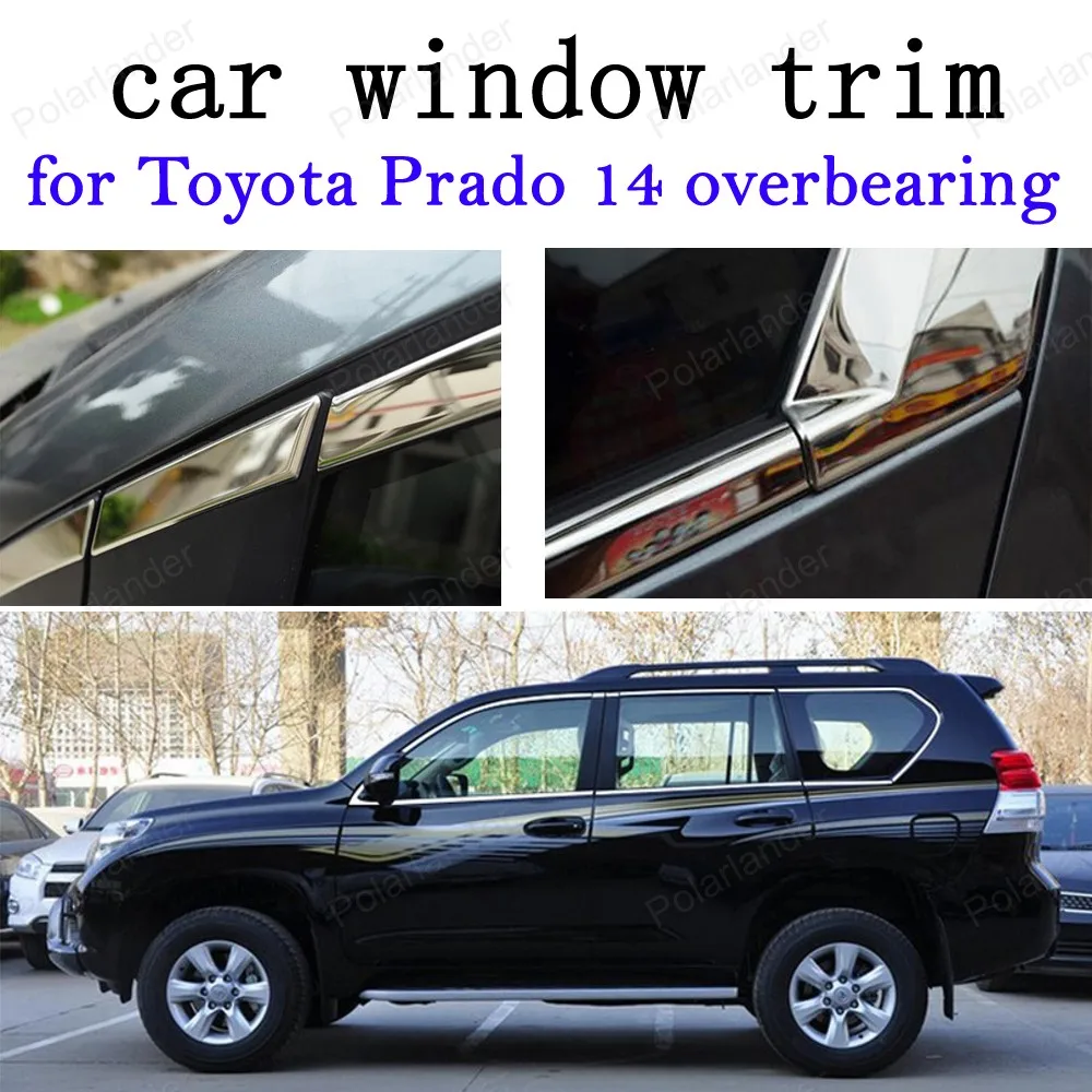 for-Toyota-Prado-2014-overbearing-Car-Exterior-Accessories-Window-Trim ...